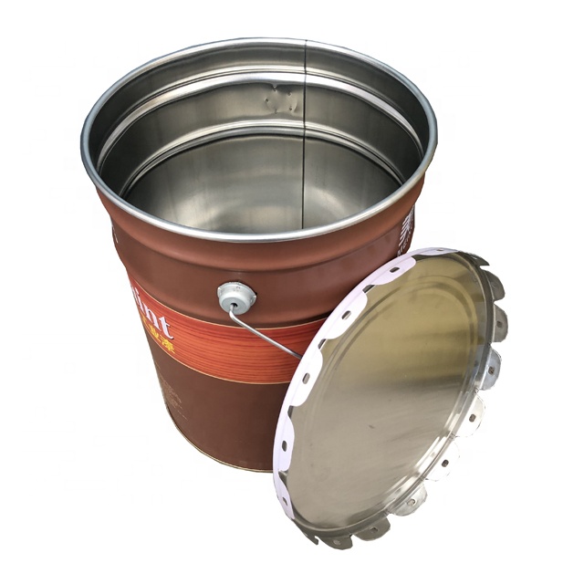 25L airtight metal bucket/bucket/bucket for easy storage, with flower ...
